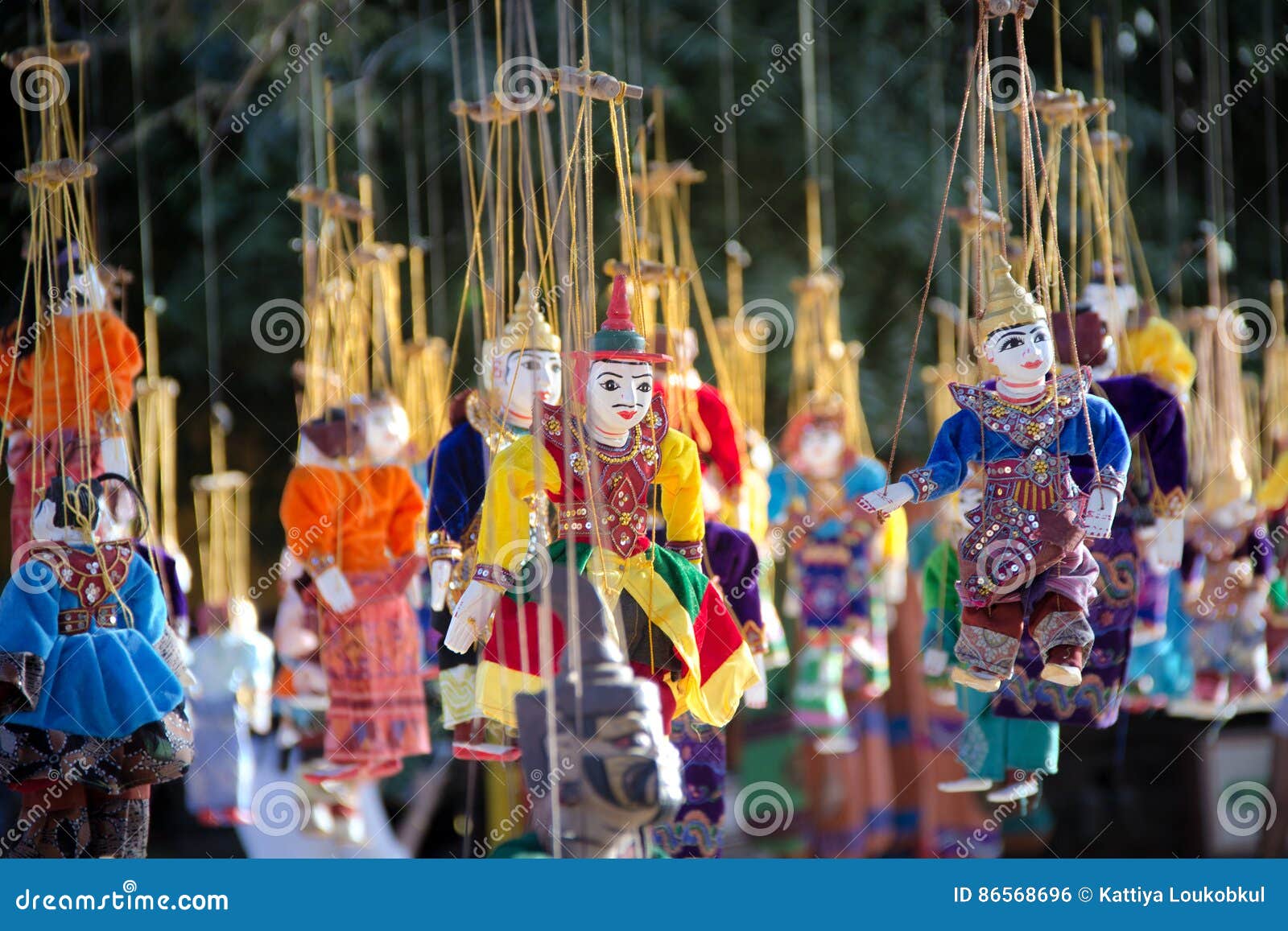 Myanmar Tradition Puppet Souvenir Stock Photo - Image of tradition ...
