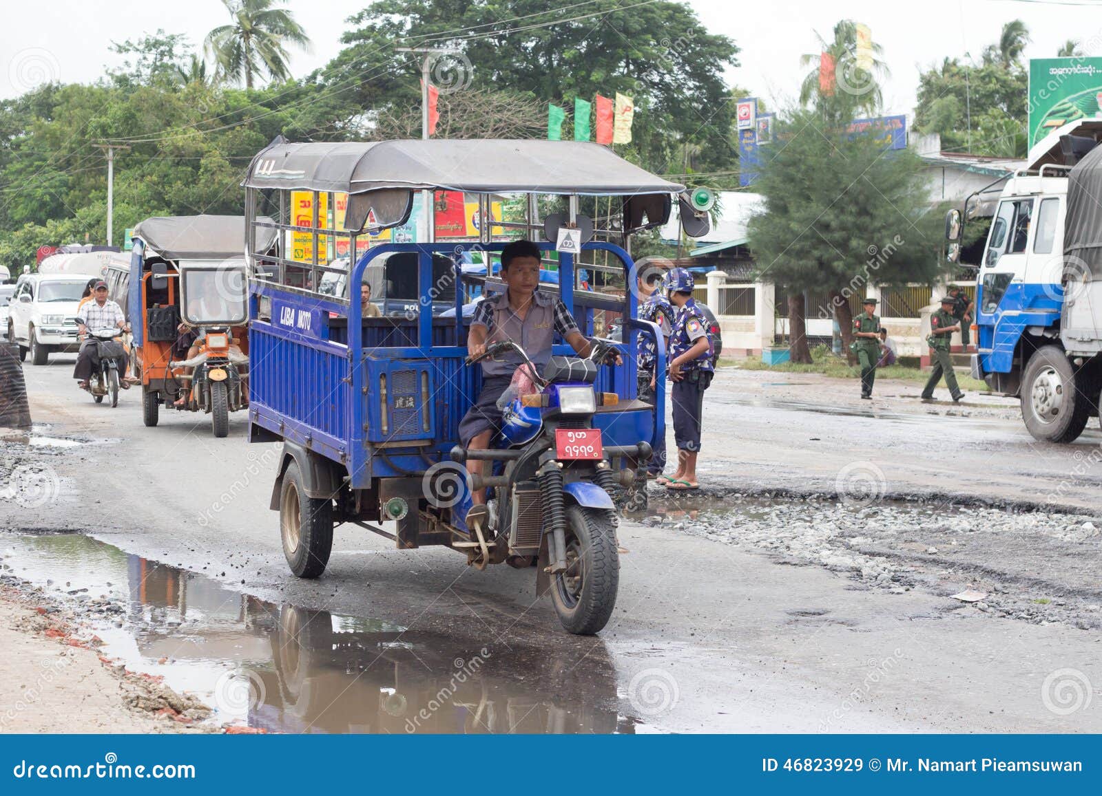 Myanmar Transportation editorial stock image. Image of station - 46823929