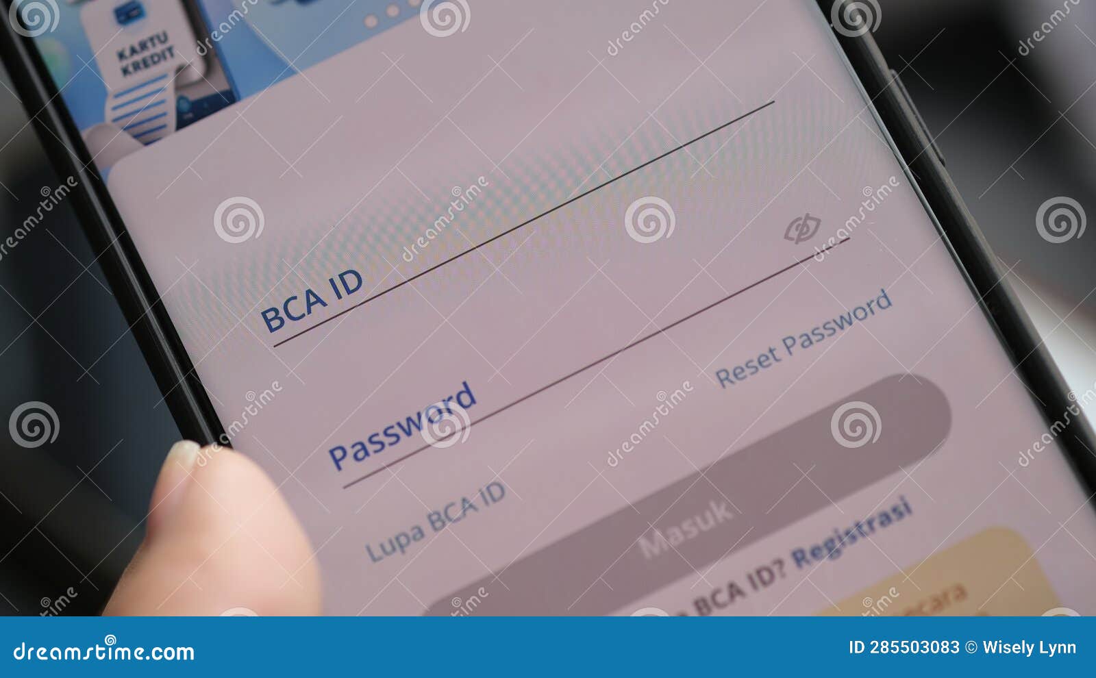 MyBCA Application Registration on Android Smartphone. Editorial Stock ...
