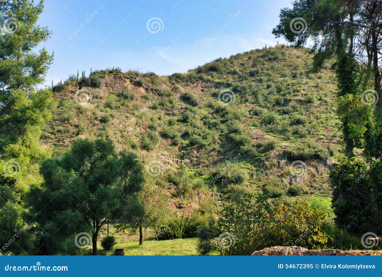 Greek mountain landscape stock image. Image of rocky - 54672395