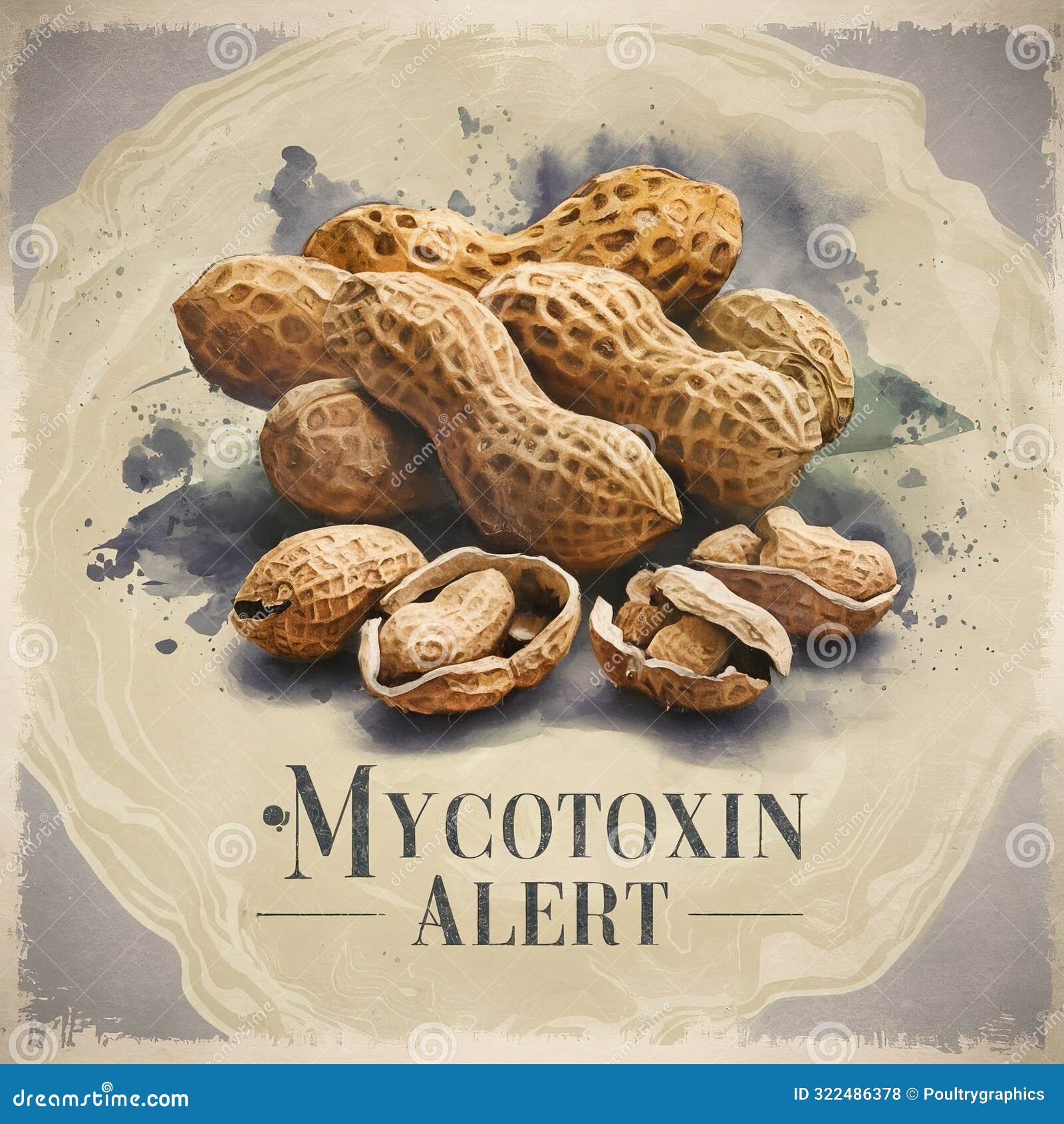 Mycotoxin Aflatoxin in Peanut and Cancer Stock Photo - Image of ...