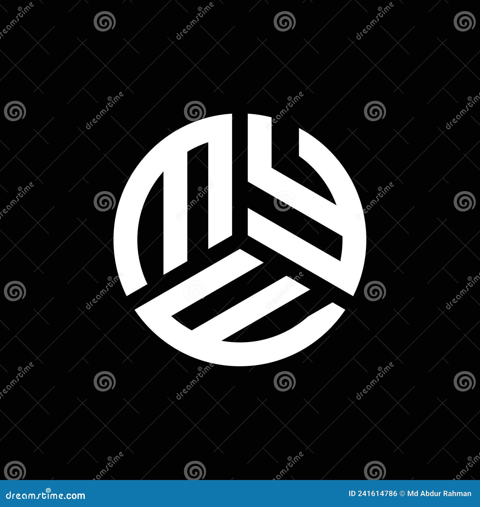 MYE Letter Logo Design on Black Background. MYE Creative Initials ...