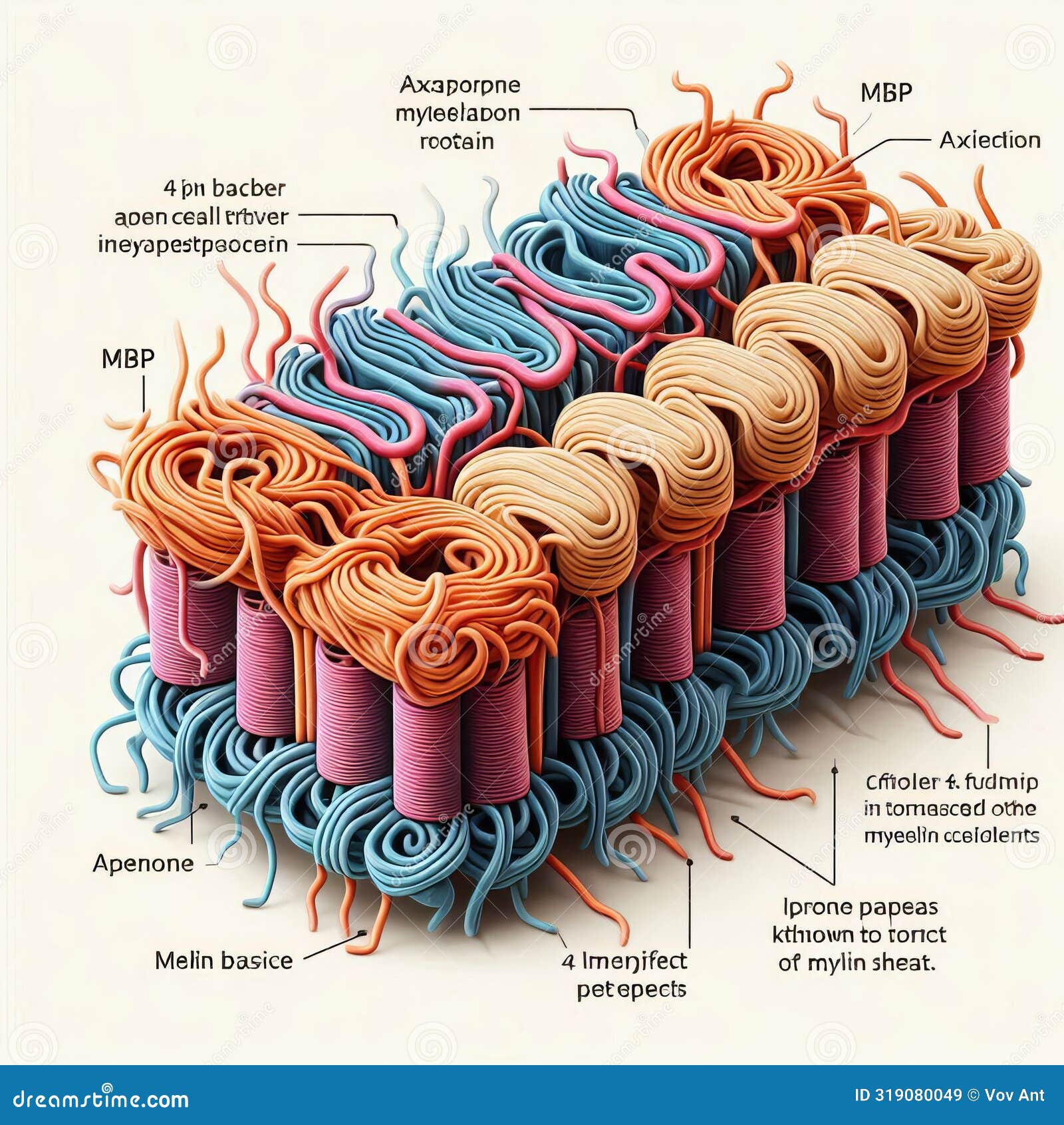 Myelin Basic Protein (MBP) Axonal Myelination Relies Heavily Uo Stock ...