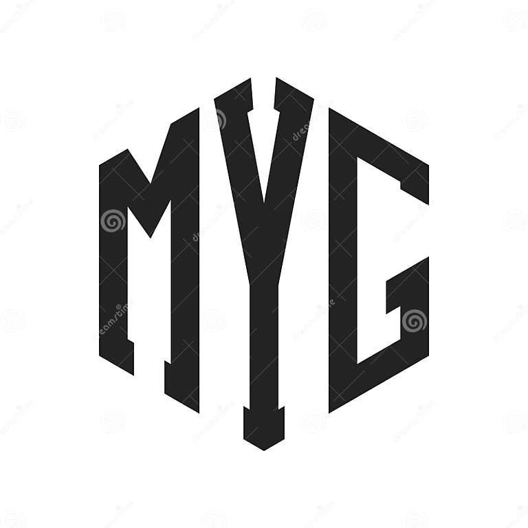 MYG Logo Design. Initial Letter MYG Monogram Logo Using Hexagon Shape ...