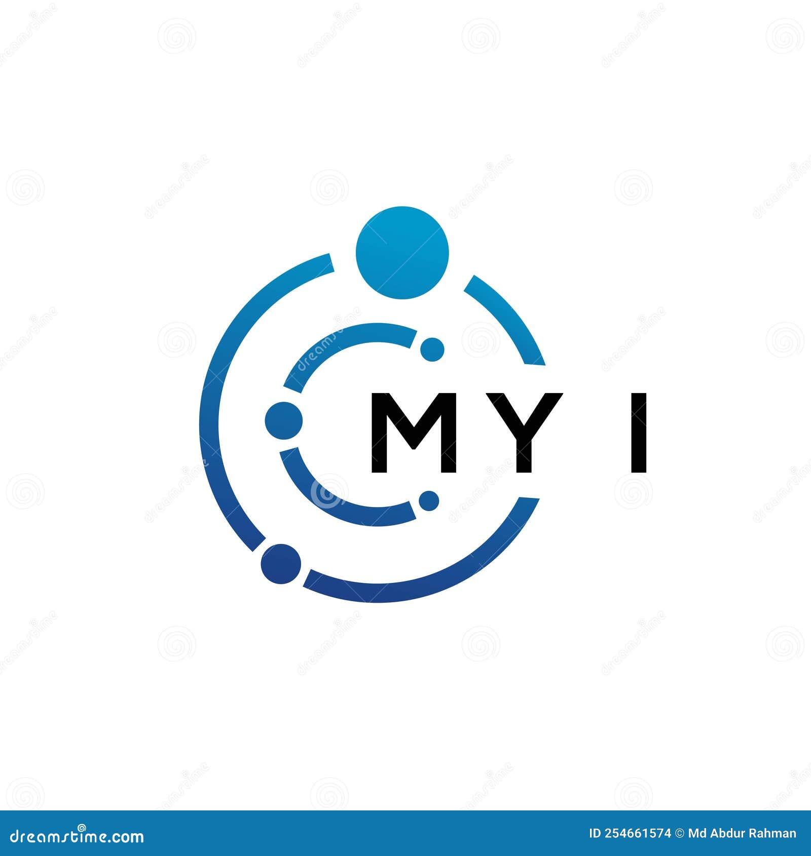 MYI Letter Technology Logo Design on White Background. MYI Creative ...