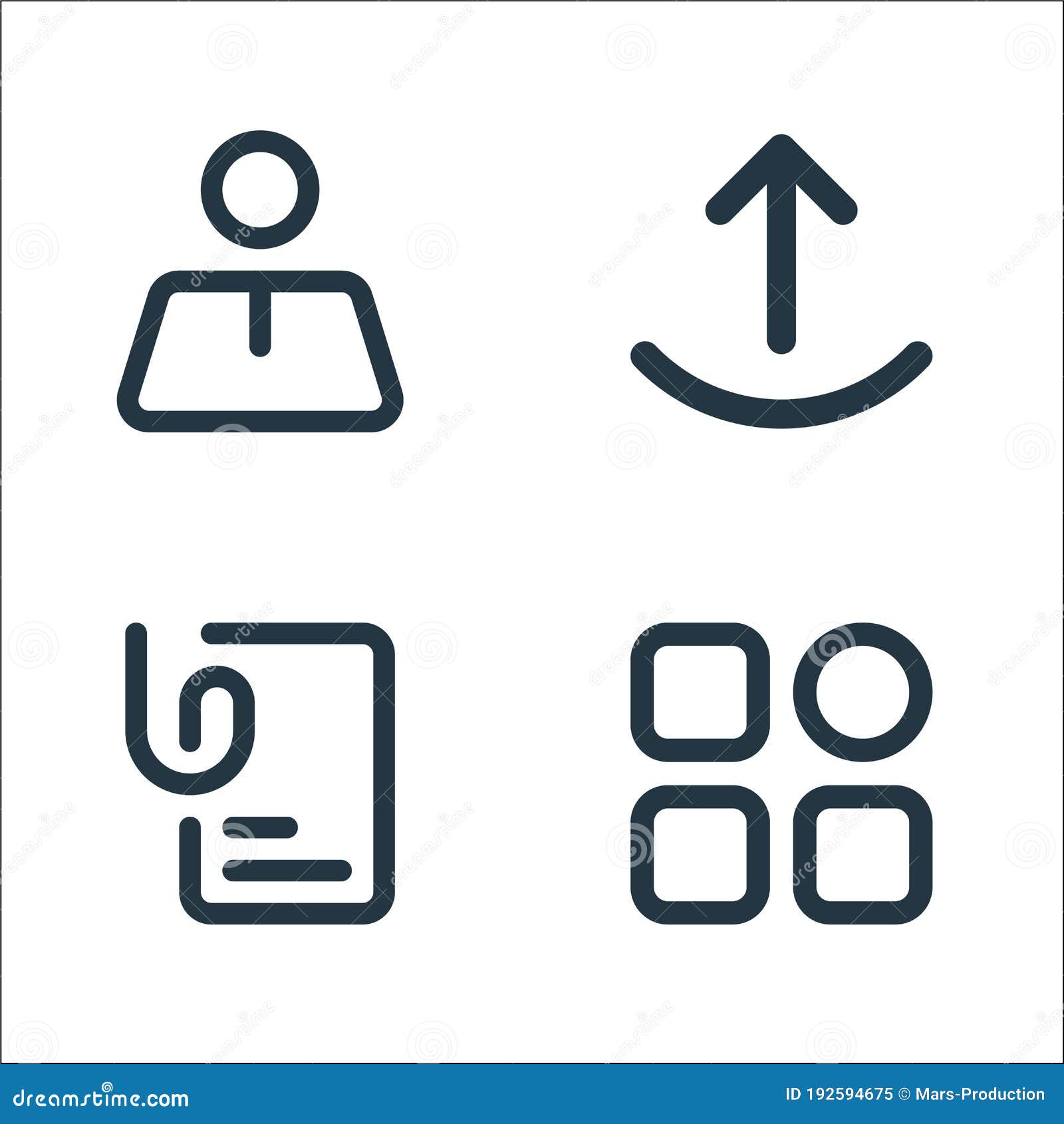 Myicon One Line Icons. Linear Set Stock Vector - Illustration of file ...