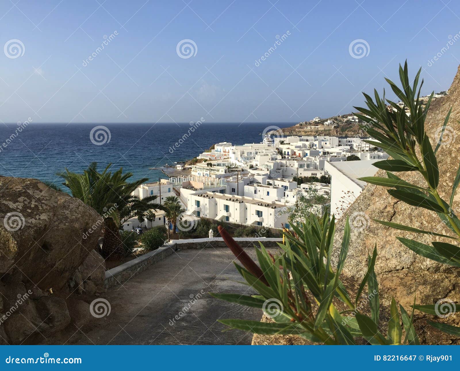 Mykonos Greece stock image. Image of seaside, island - 82216647