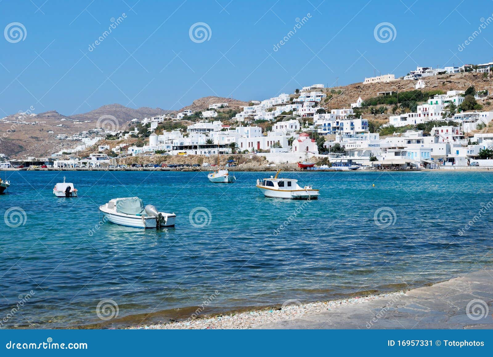Mykonos port editorial photo. Image of house, harbour - 16957331