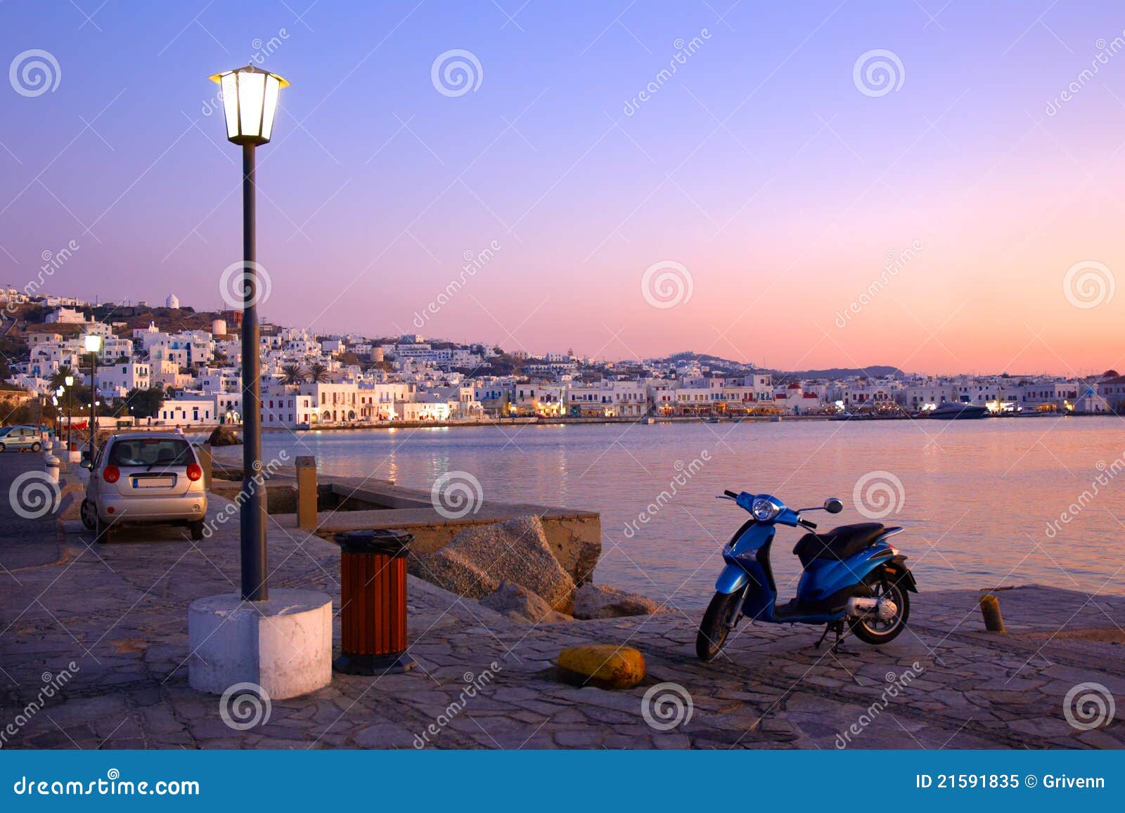 Mykonos at Sunset stock image. Image of ocean, aegean - 21591835
