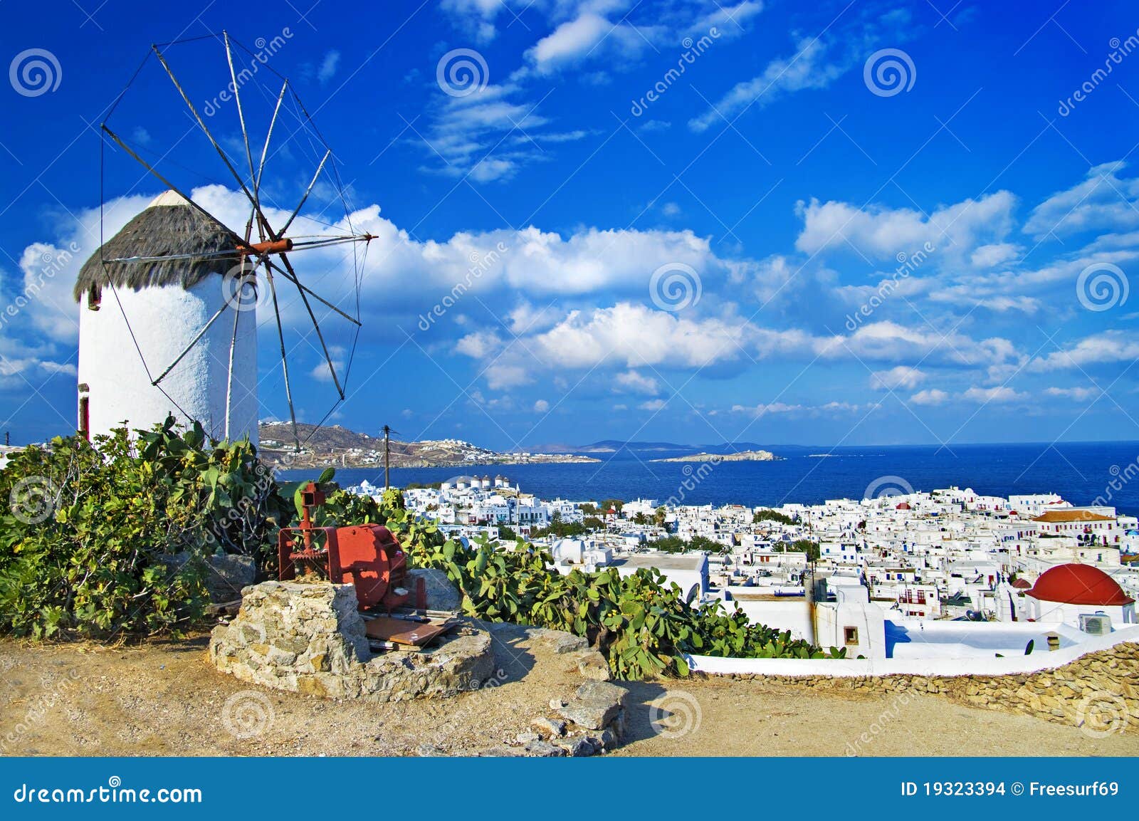 Mykonos view stock photo. Image of cycladic, landscape - 19323394