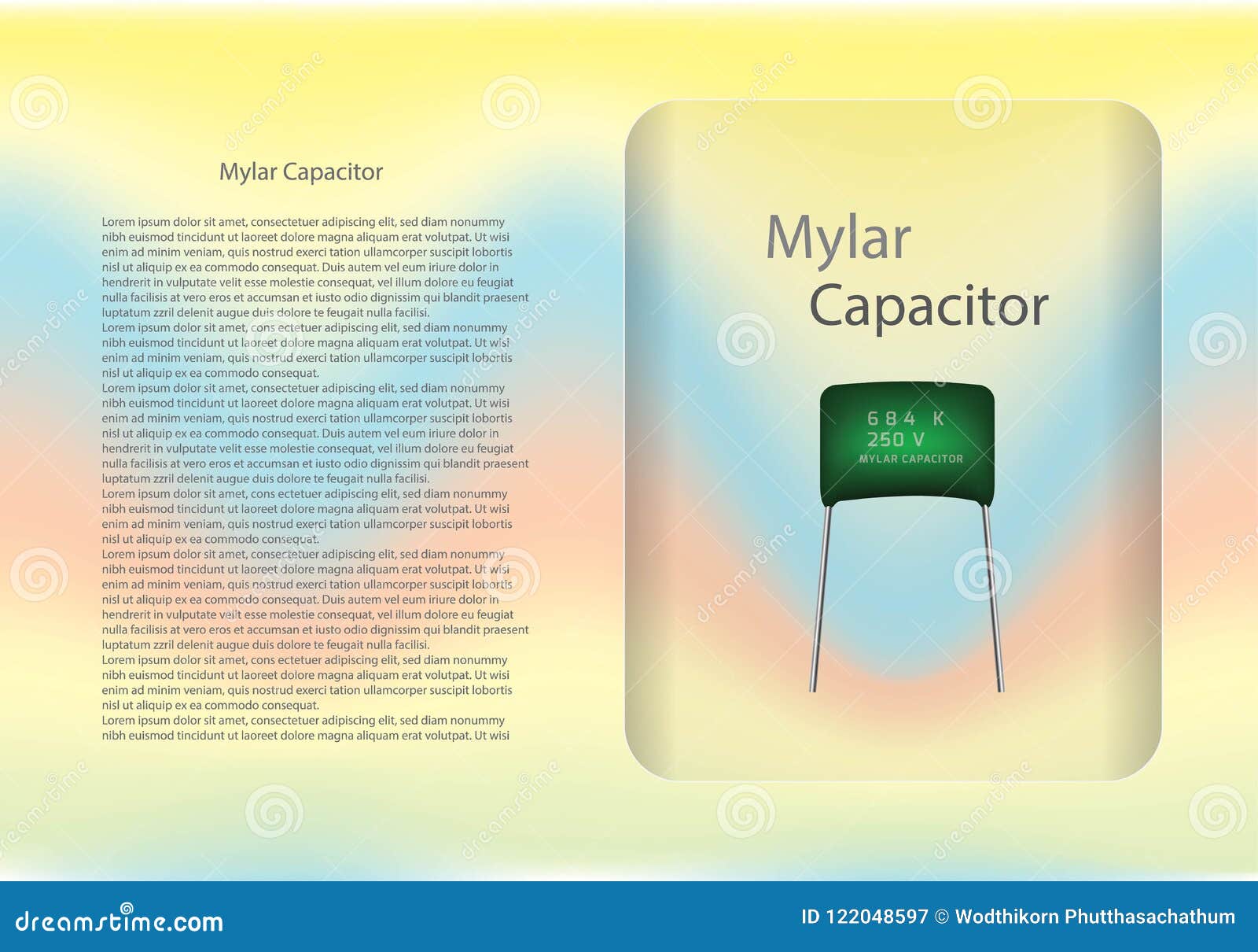 Mylar Capacitor Diagram and Text Information Pattern. Stock Vector ... Mylar Capacitor Diagram and Text Information Pattern. Stock Vector ...