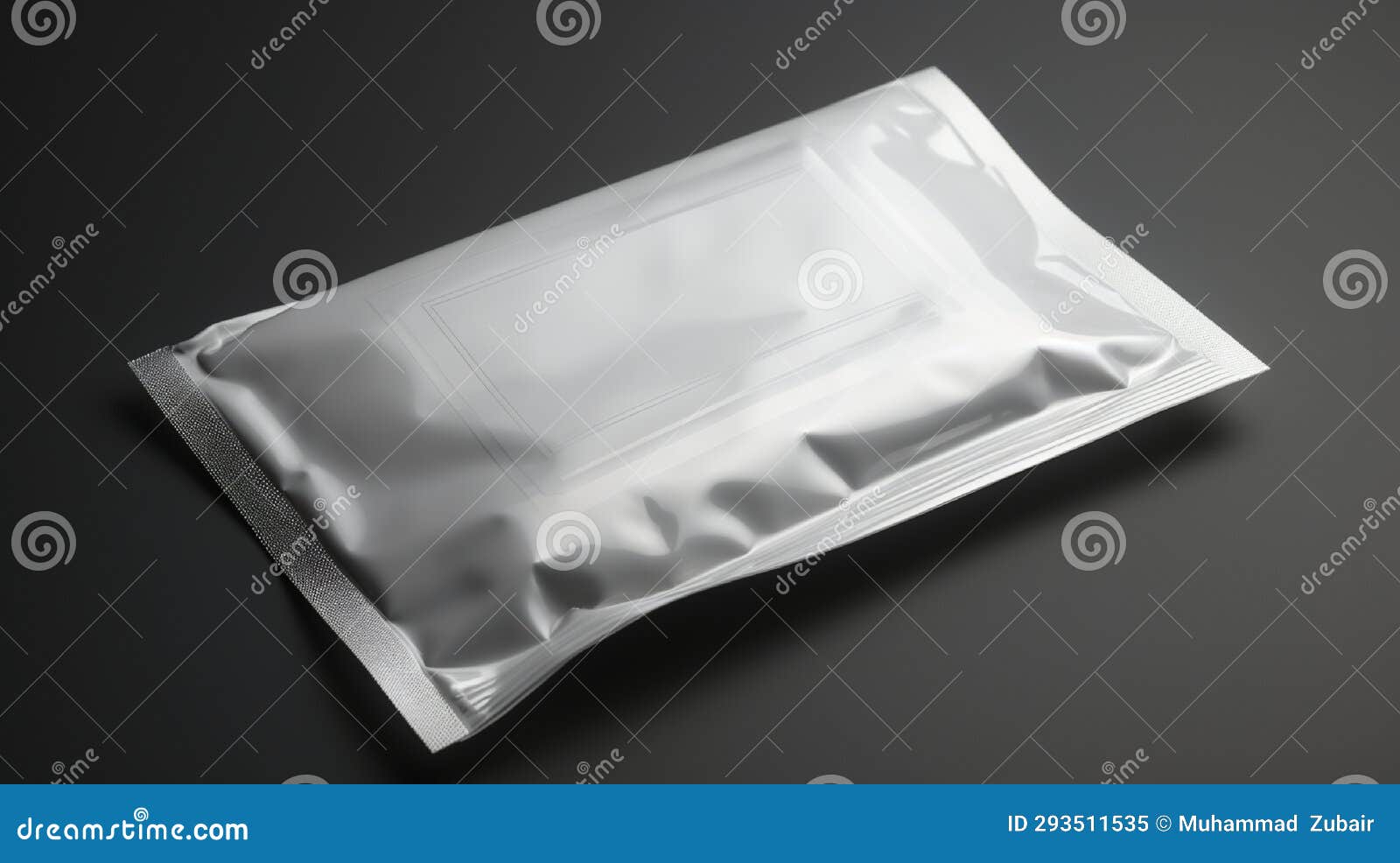 Mylar Pouch Plastic Bag Mockup Generated by AI Tool. Stock Illustration ...