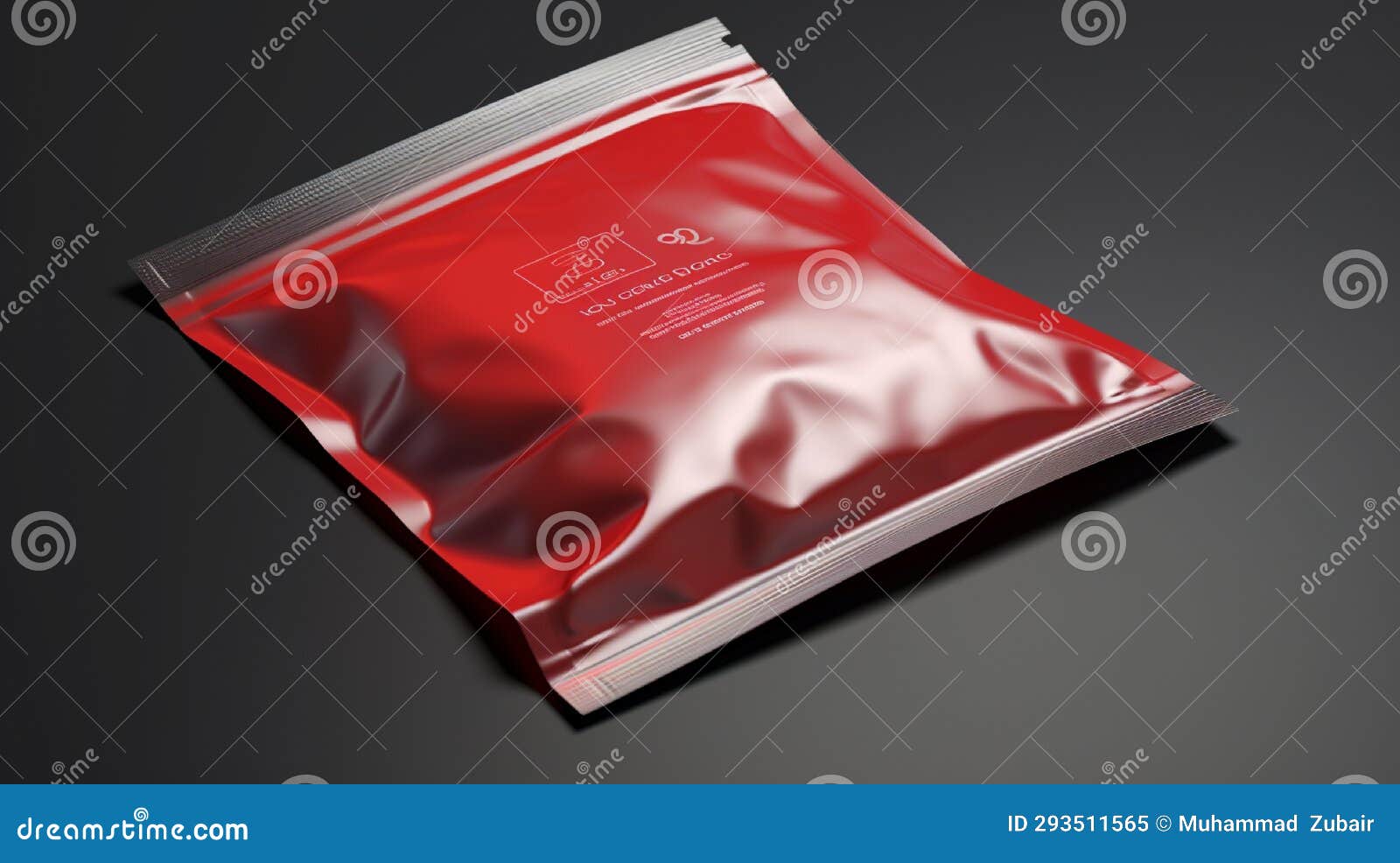 Mylar Pouch Plastic Bag Mockup Generated by AI Tool. Stock Illustration ...