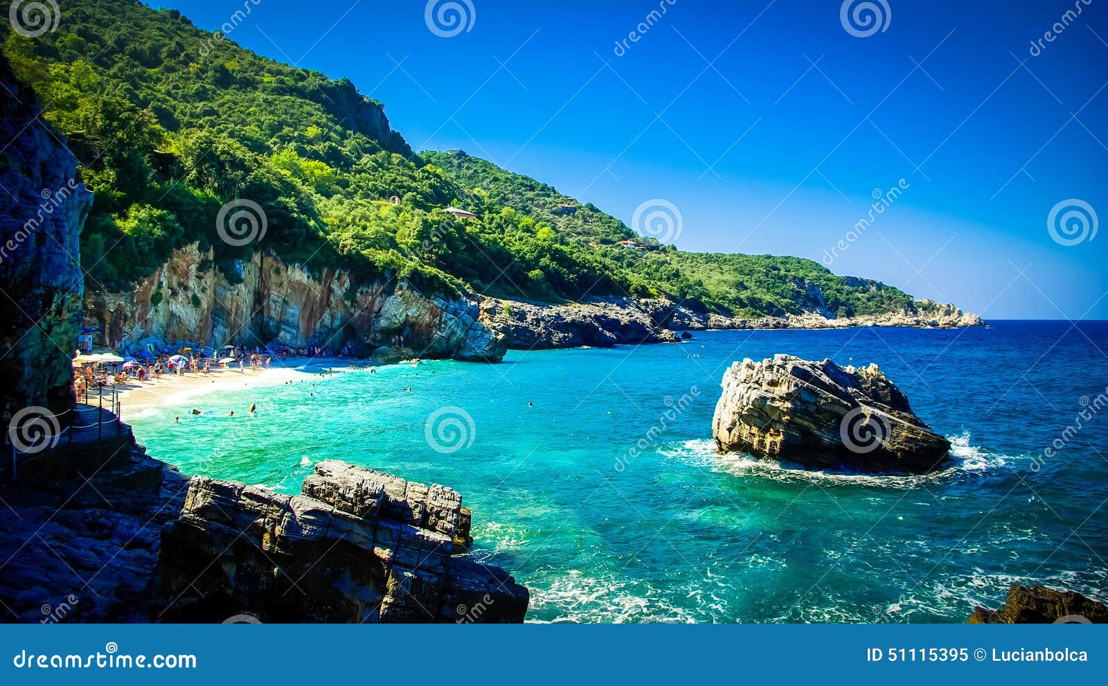 Mylopotamos Strand, Pelion, Grekland Fotografering för Bildbyråer ...
