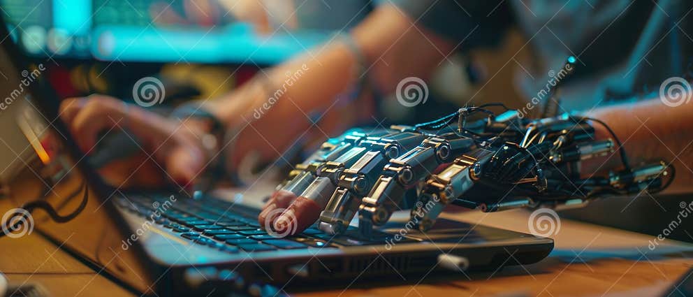 Myoelectric Bionic Hand Used by Specialized Programmer with Disability To Type Code for Software ...