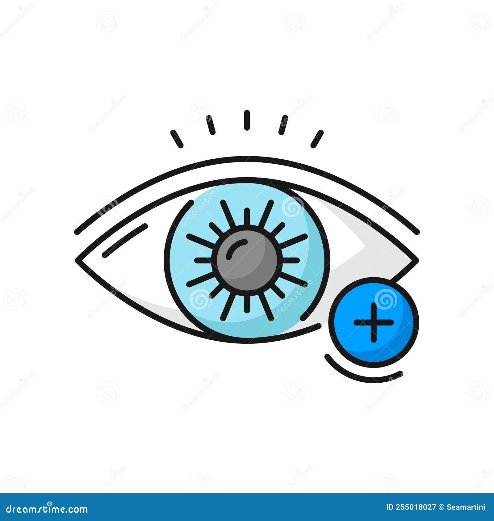 Myopia Eye Icon, Sight Vision, Farsightedness Stock Vector ...