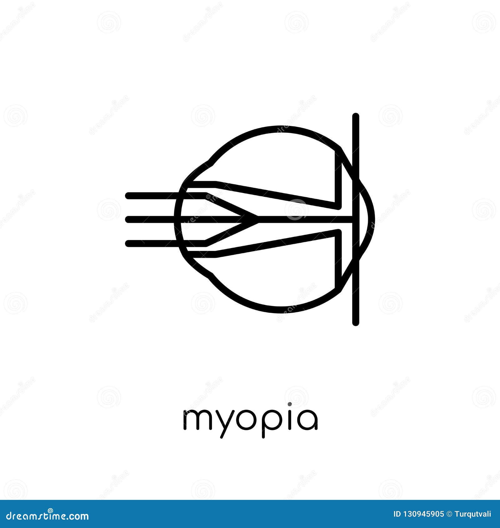 Myopia Icon. Trendy Modern Flat Linear Vector Myopia Icon on White ...