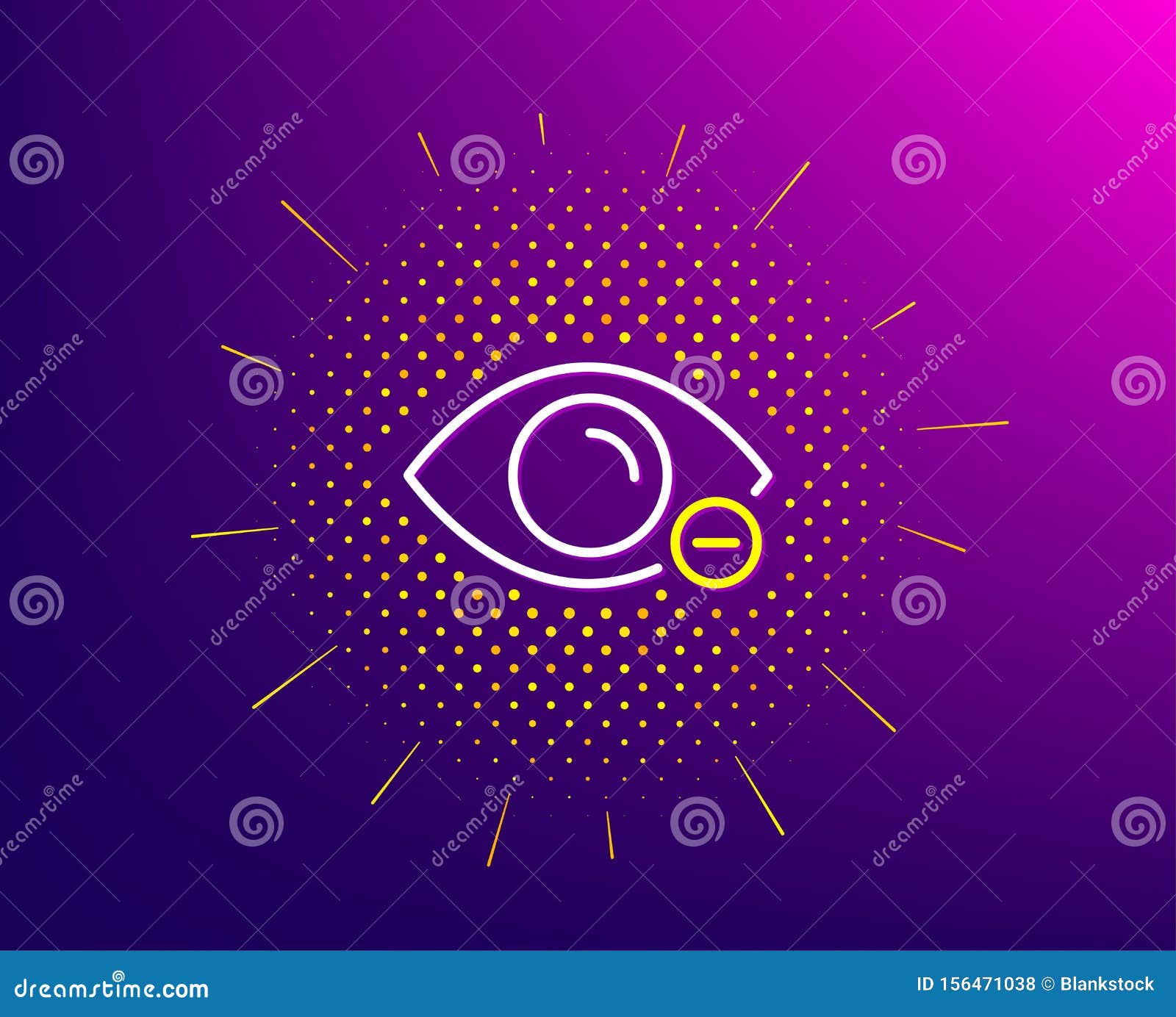 Myopia Line Icon. Eye Diopter Sign. Optometry Vision. Vector Stock ...