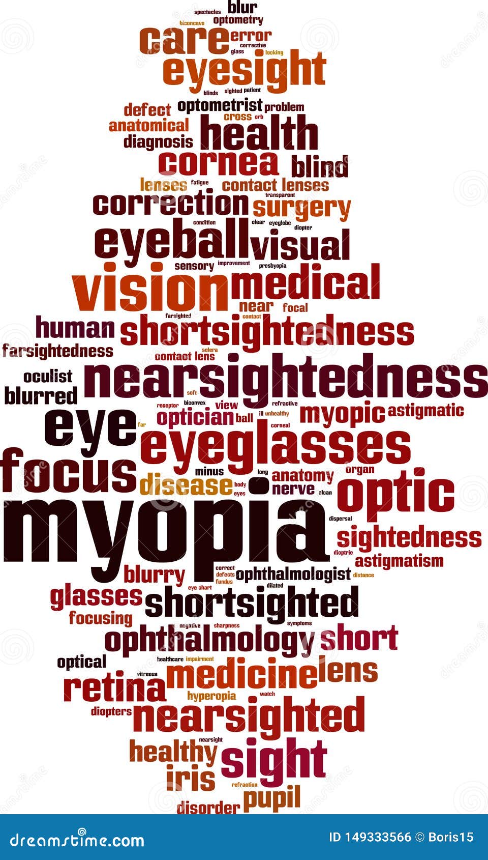 Myopia word cloud stock vector. Illustration of contact - 149333566