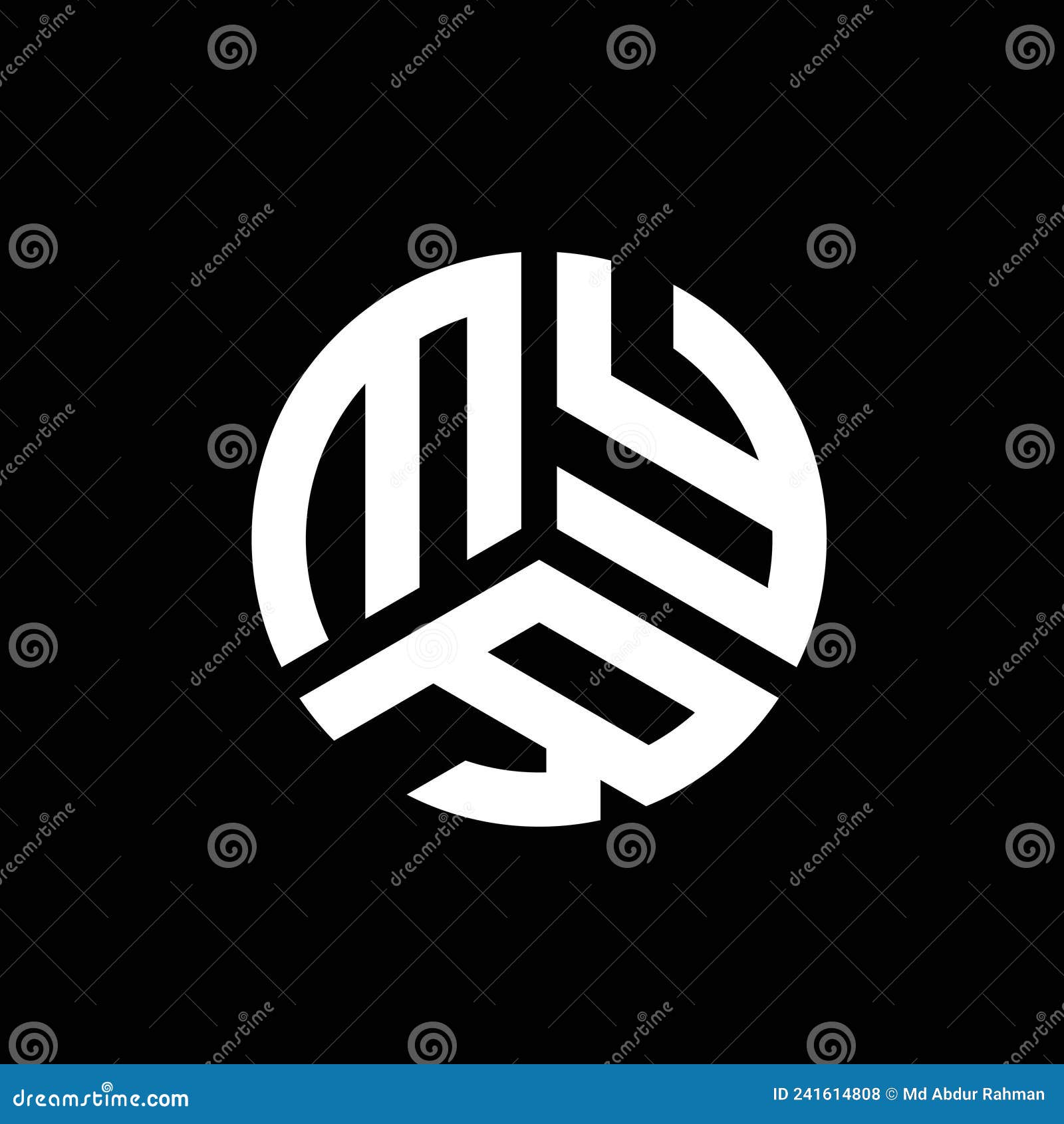 MYR Letter Logo Design On Black Background. MYR Creative Initials ...