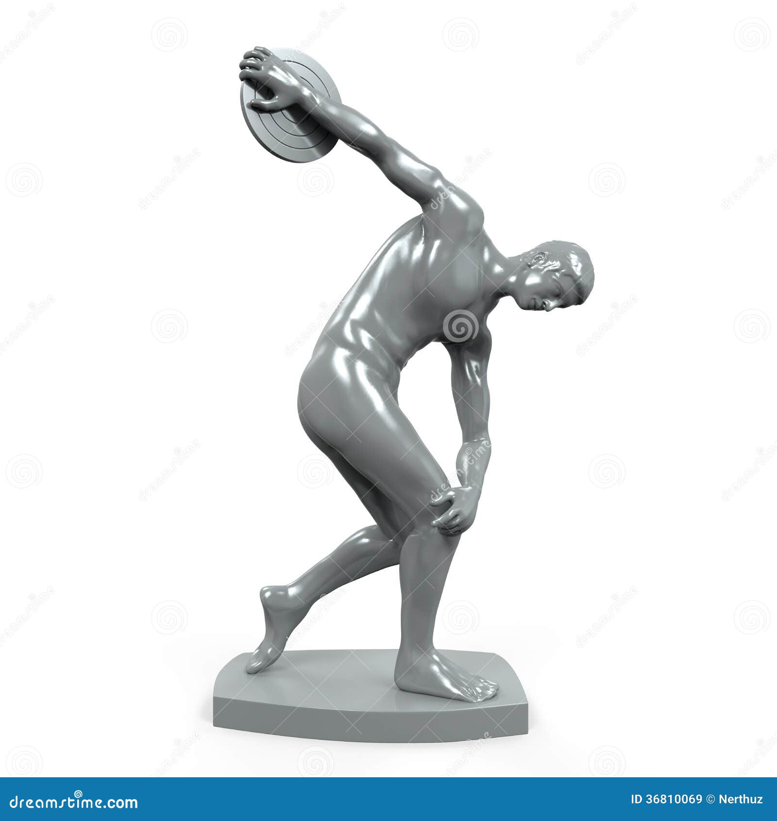 Myron Statue Isolated illustration stock. Illustration du archéologie ...