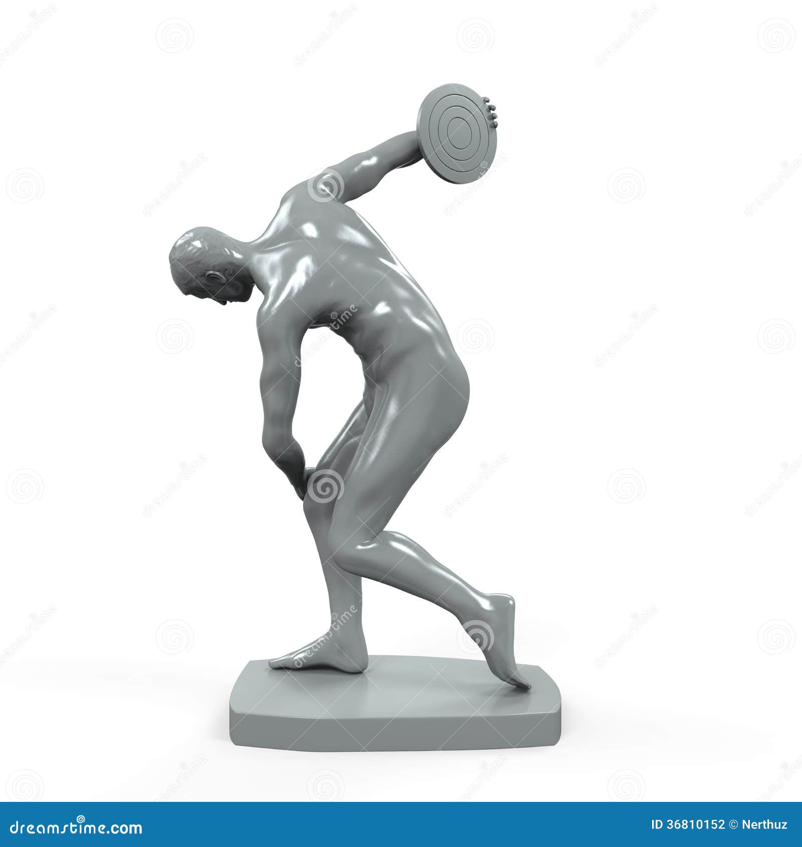 Myron Statue Isolated stock illustration. Illustration of artistic ...
