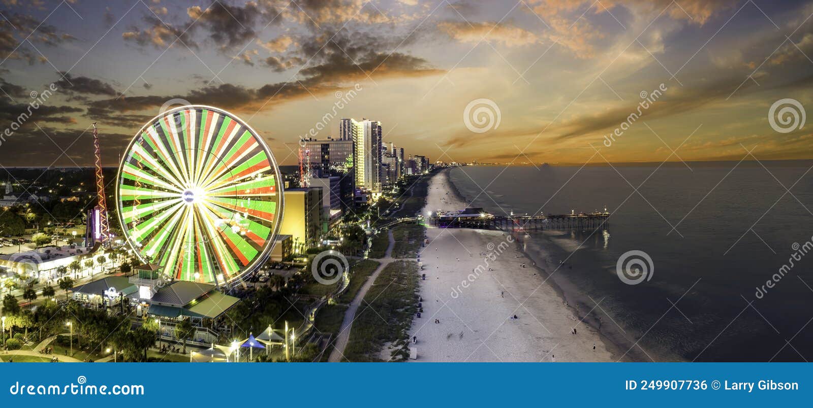 Myrtle Beach Boardwalk stock photo. Image of beach, dock - 249907736