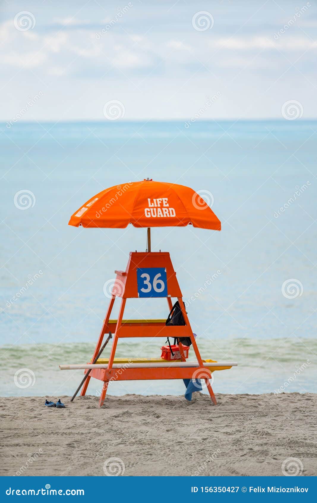Myrtle Beach Lifeguard Tower 36 Orange Stock Image - Image of ...
