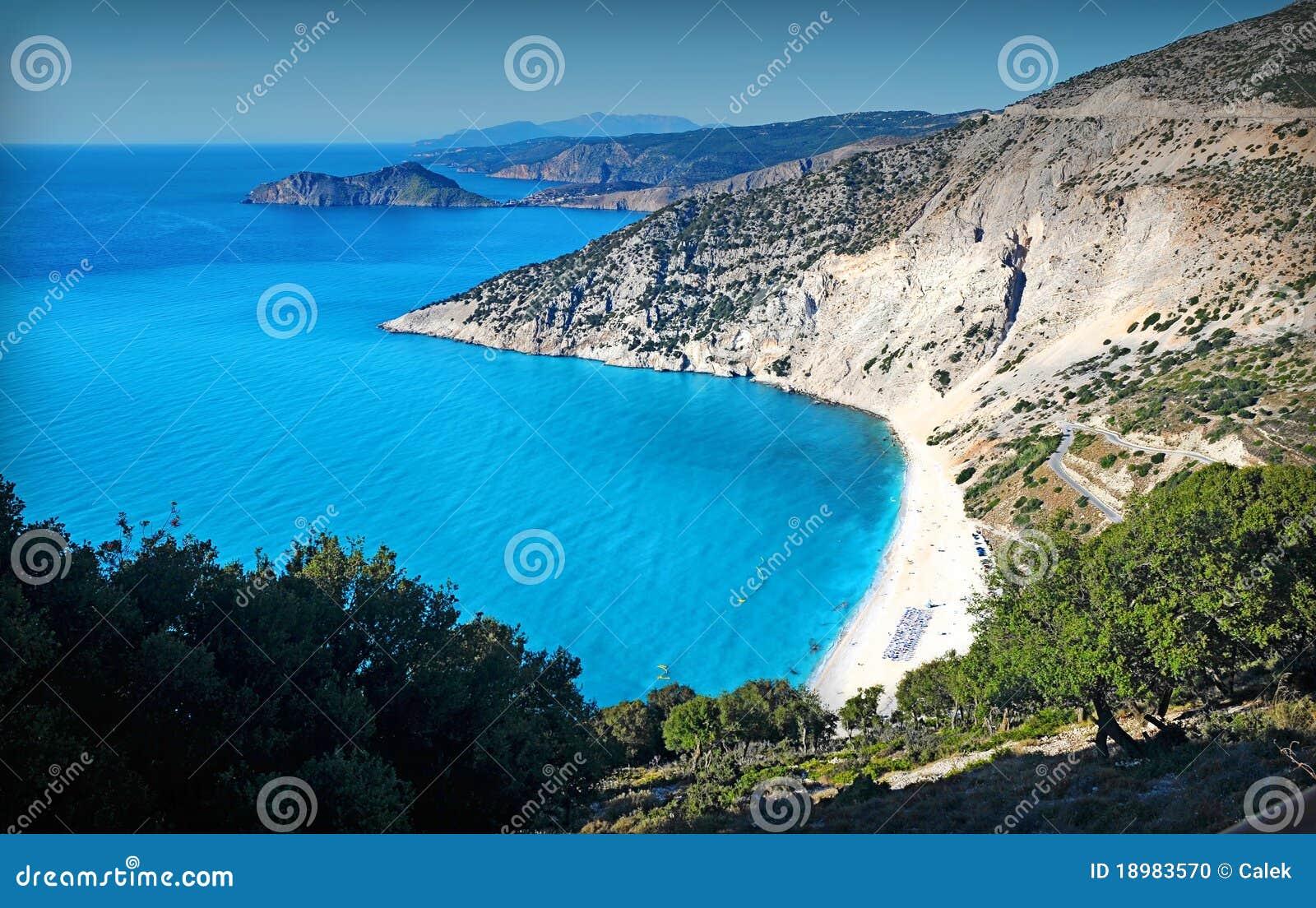 Myrtos stock photo. Image of stone, paradise, nature - 18983570