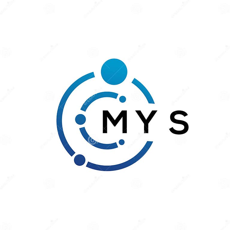 MYS Letter Technology Logo Design on White Background. MYS Creative ...