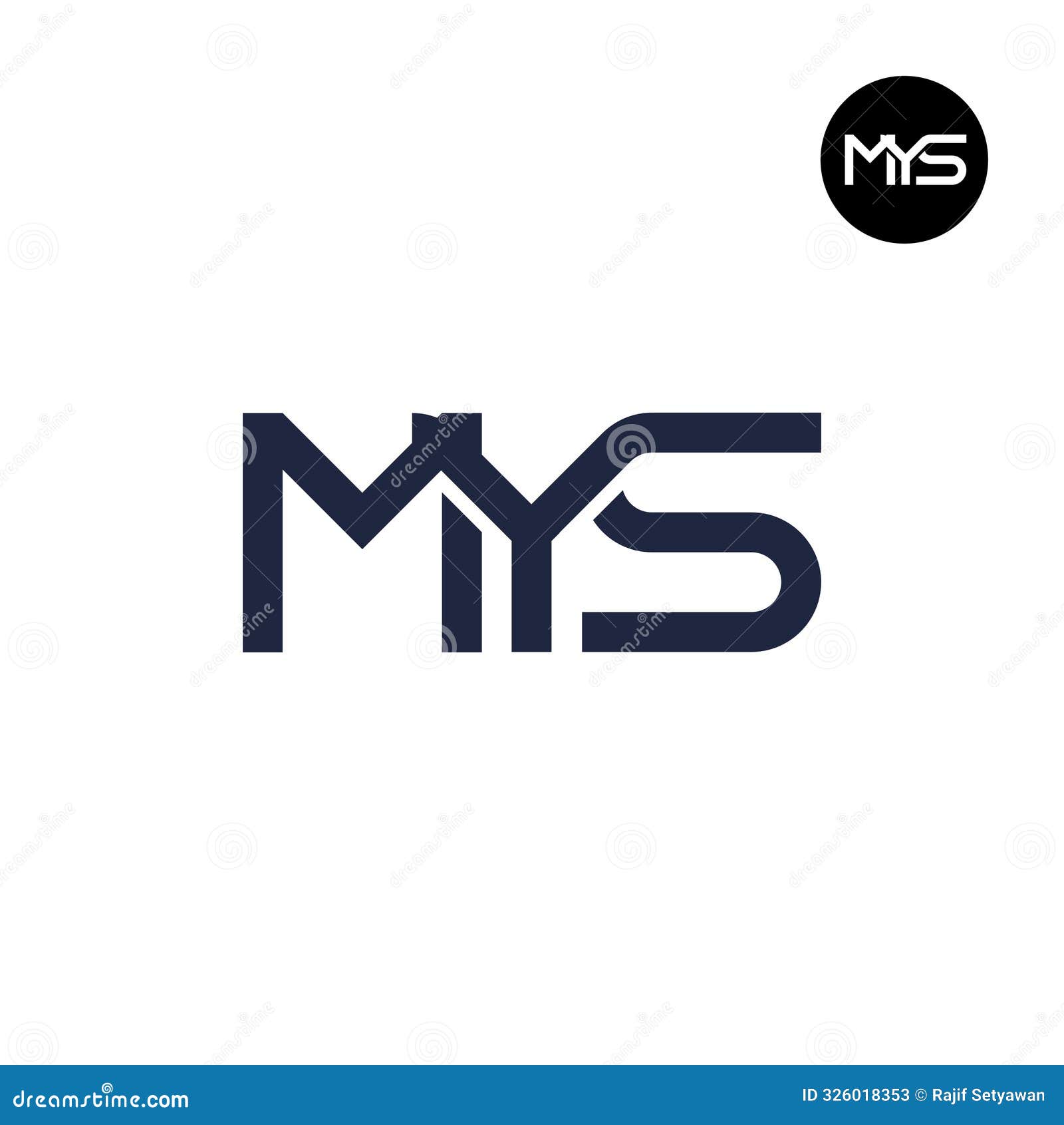 MYS Logo Letter Monogram Design Stock Vector - Illustration of letter ...