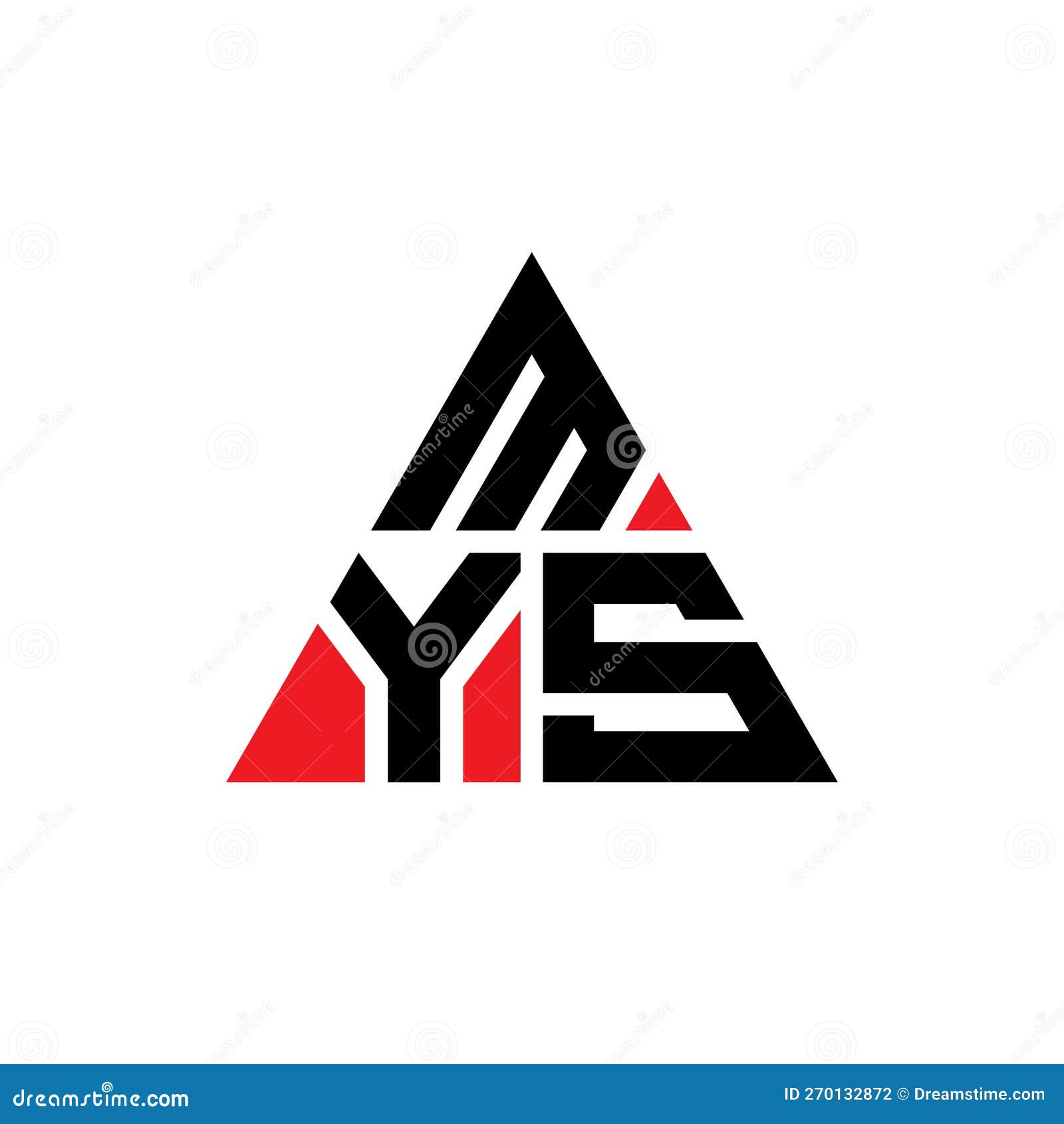 MYS Triangle Letter Logo Design with Triangle Shape. MYS Triangle Logo ...