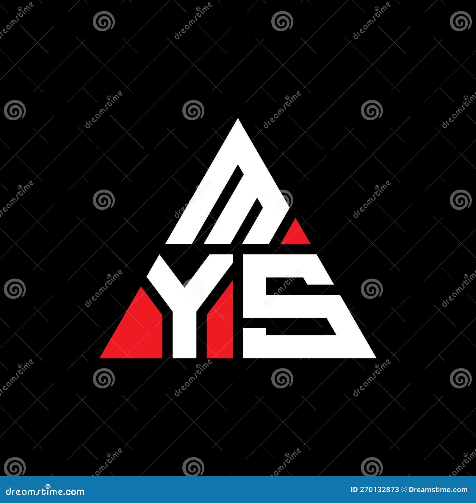 MYS Triangle Letter Logo Design with Triangle Shape. MYS Triangle Logo ...