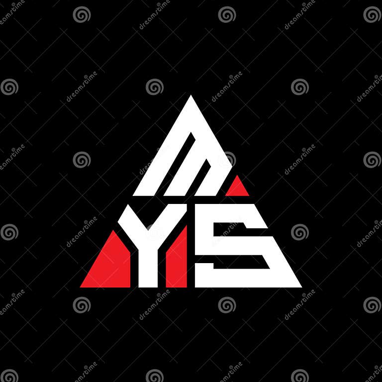 MYS Triangle Letter Logo Design with Triangle Shape. MYS Triangle Logo ...