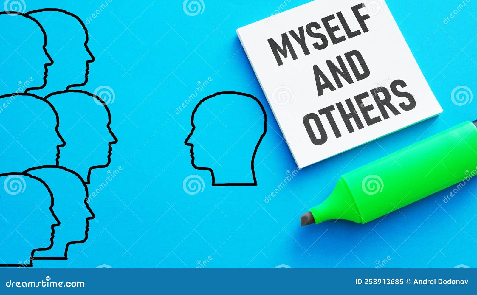 Myself and Others are Shown Using the Text Stock Image - Image of ...