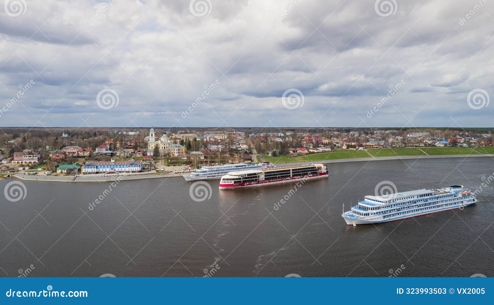 Myshkin, Russia - May 01, 2022: Aerial View of the City of Myshkin and ...