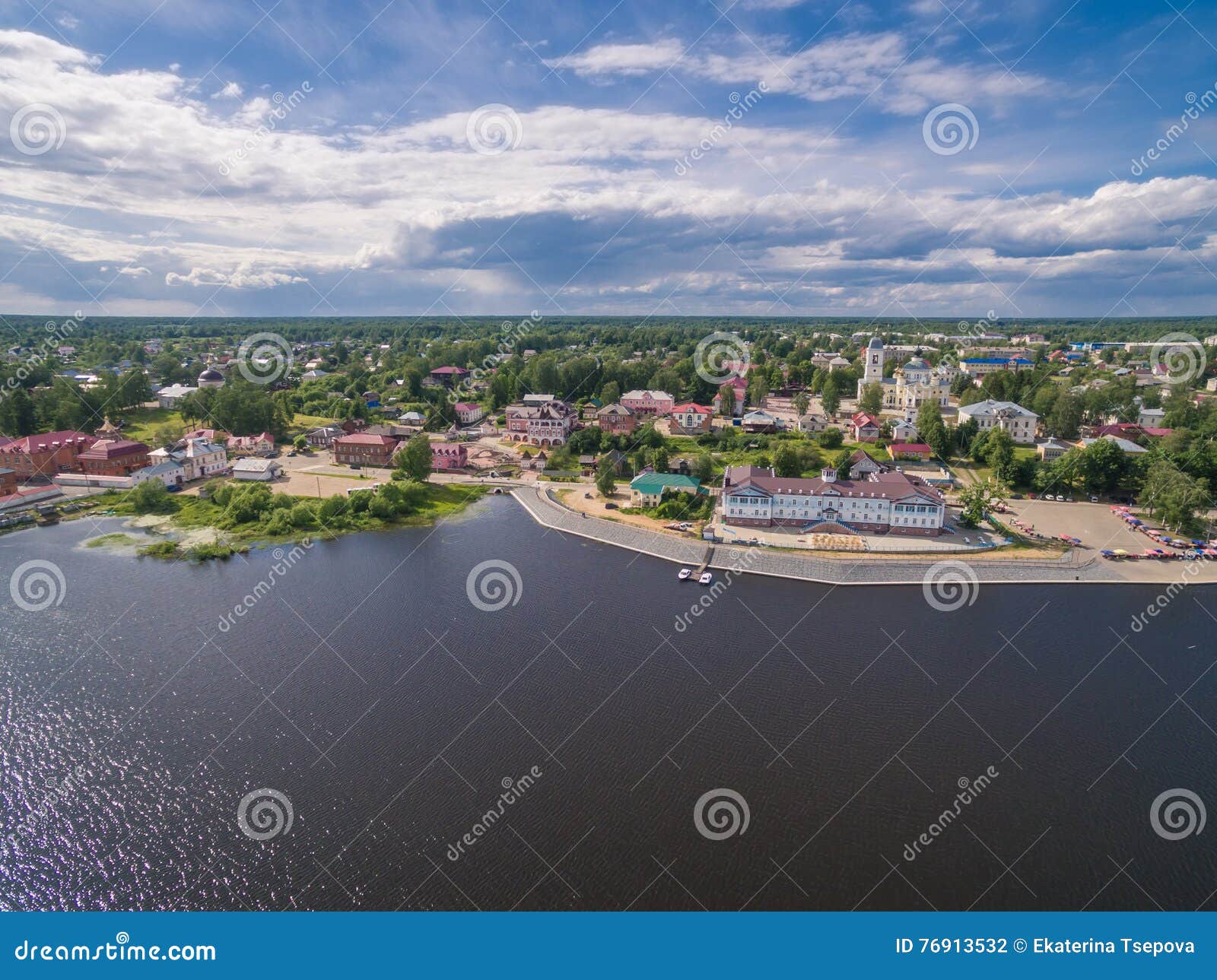 Myshkin town, Russia stock photo. Image of nature, horizon - 76913532