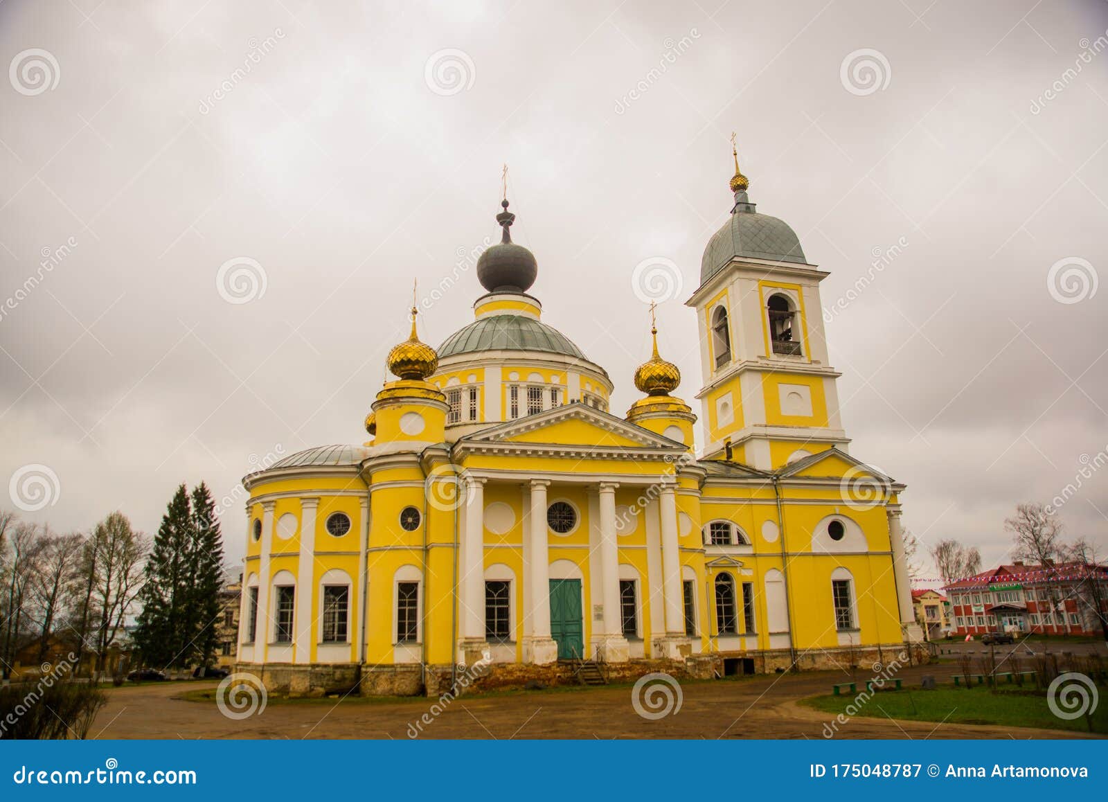 MYSHKIN, YAROSLAVL OBLAST, RUSSIA - MAY 3, 2015: Assumption Cathedral ...