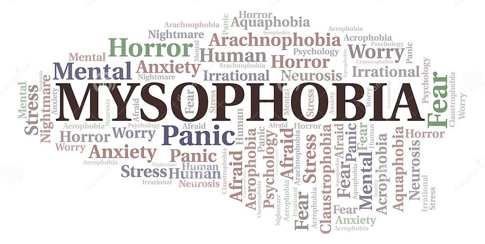 Mysophobia word cloud stock illustration. Illustration of fonts - 141067228