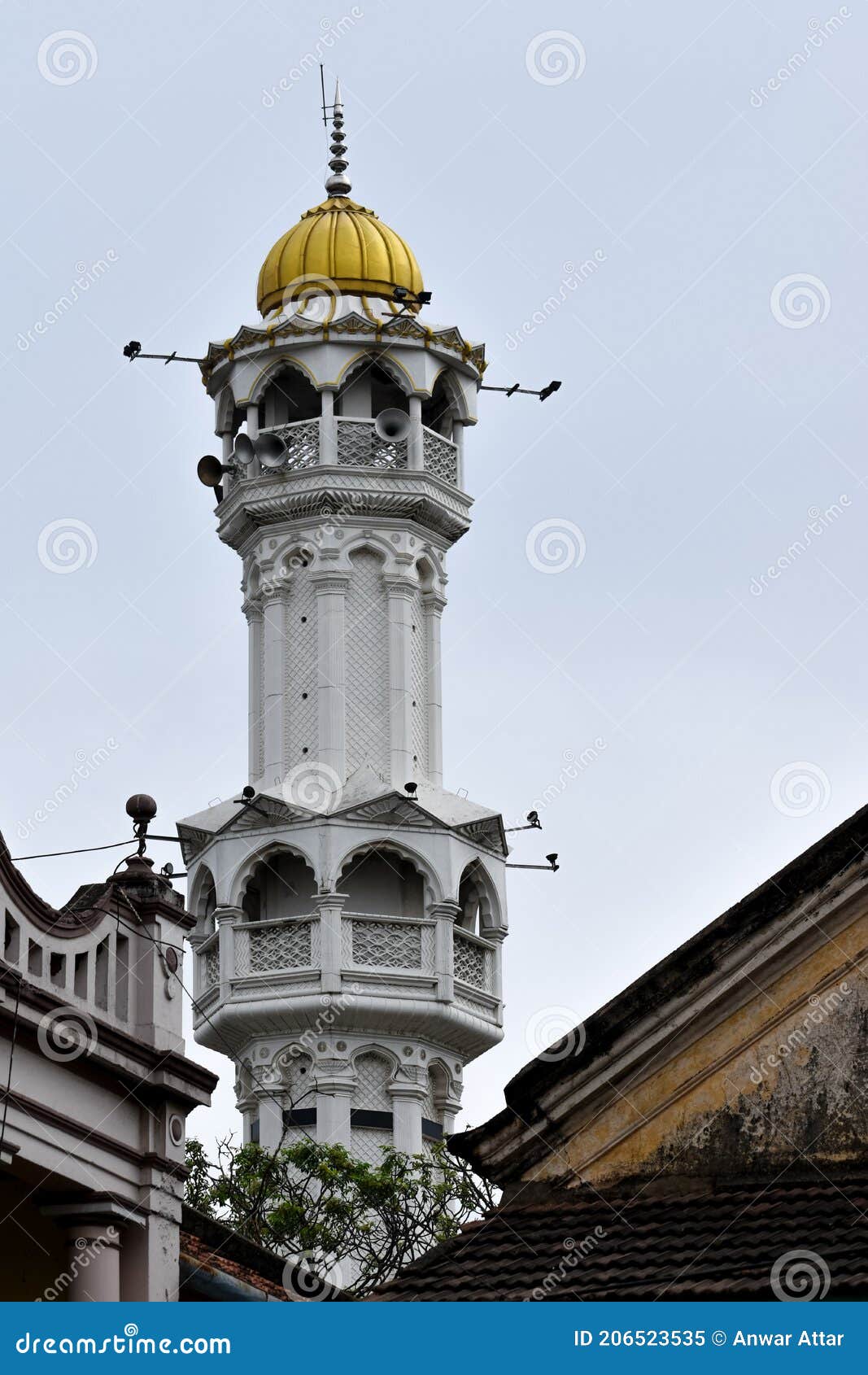 Mysore Mosque Pillar Having Islamic Architecture Stock Image - Image of ...