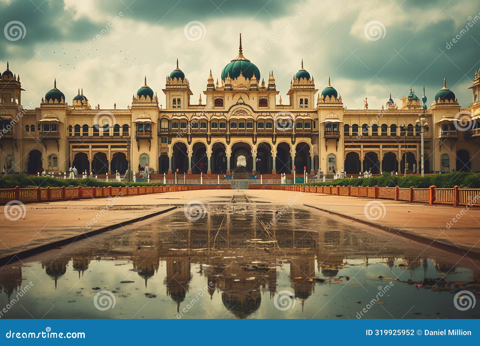 Mysore Palace India Symbol with Copy Space Stock Illustration ...