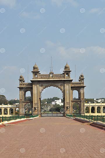 Mysore Palace Main Gate. stock image. Image of mysore - 29361865