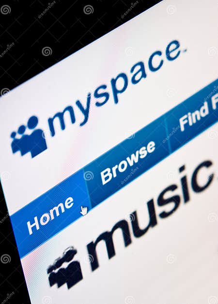 Myspace editorial stock image. Image of monitor, space - 16170774