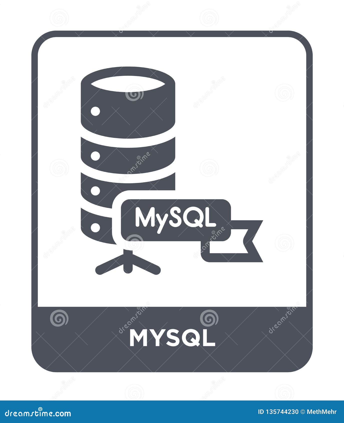 Mysql Icon Trendy Flat Vector Mysql Icon On White Background Fr 130325832