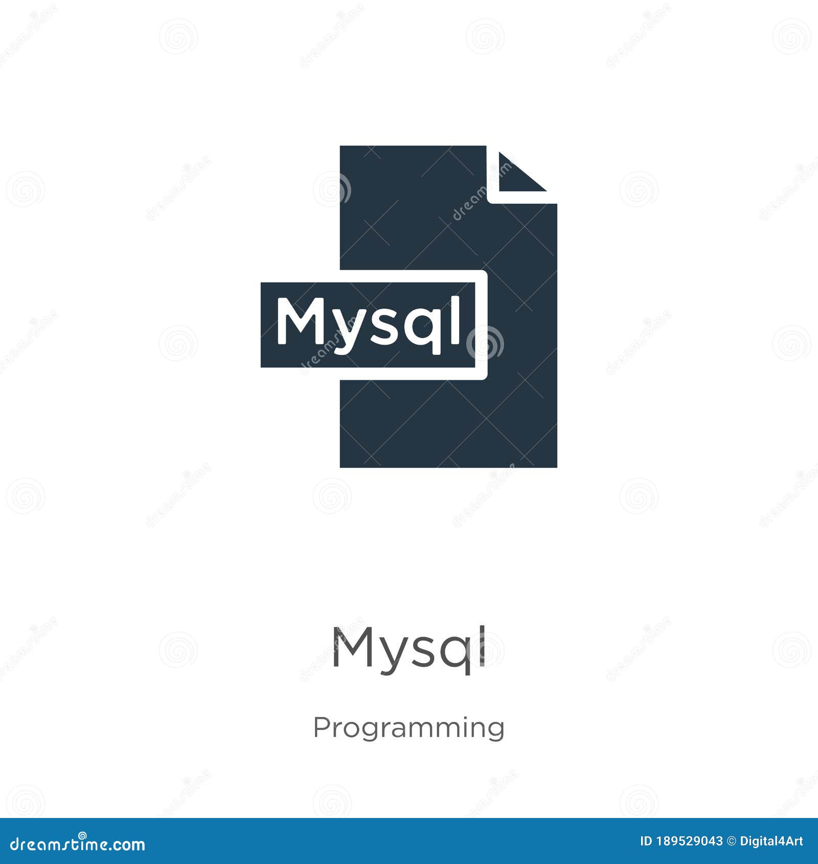 Mysql Icon Vector Trendy Flat Mysql Icon From Programming Collection Isolated On White