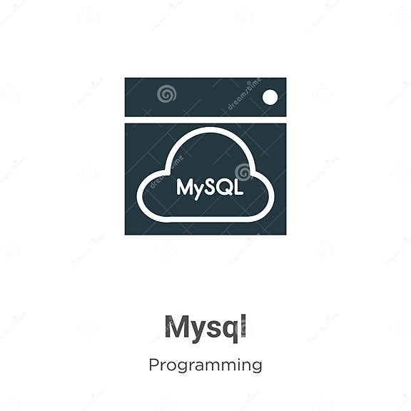 Mysql Vector Icon on White Background. Flat Vector Mysql Icon Symbol ...