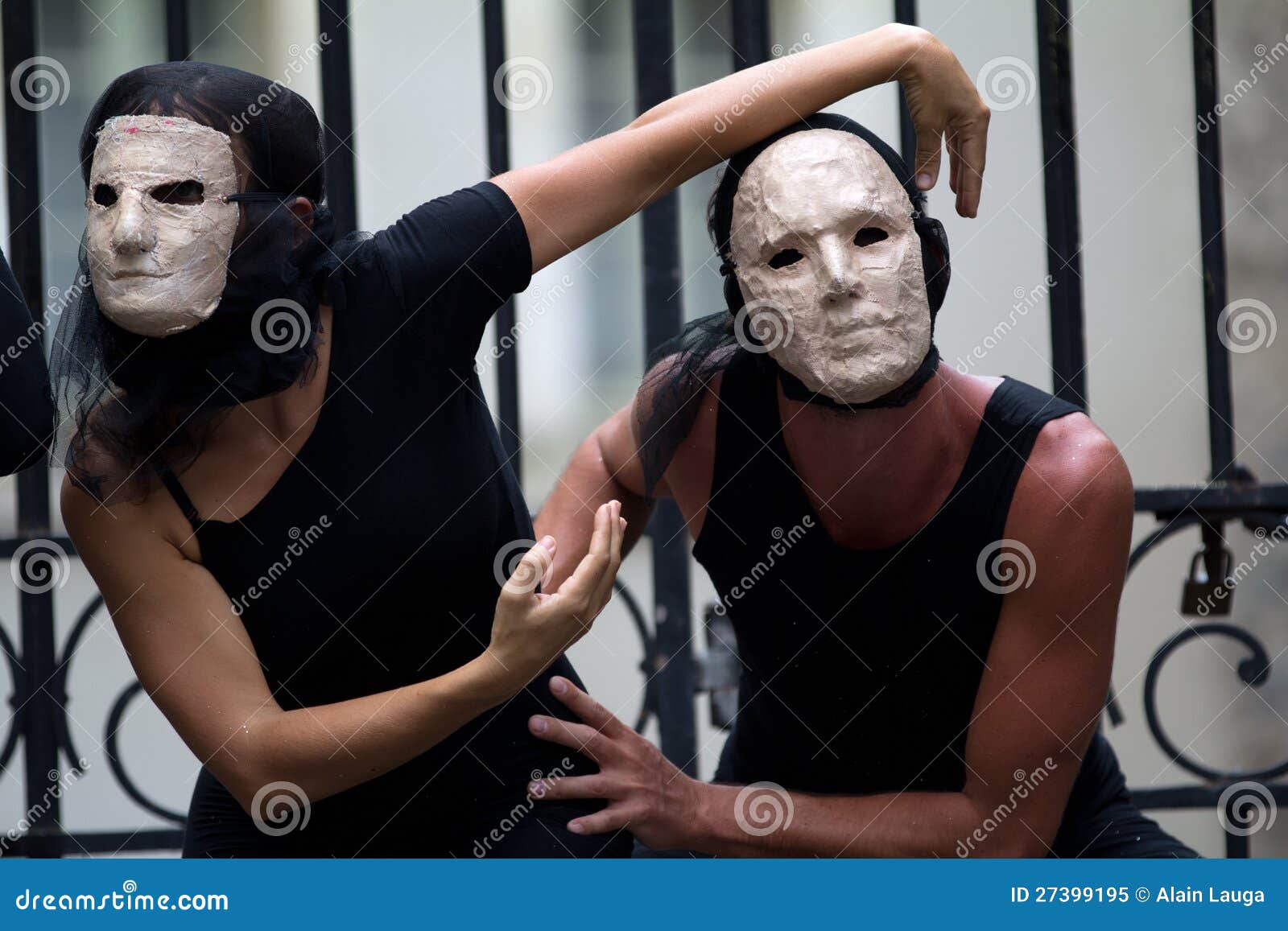 Mysterious Actors Wearing Masks. Editorial Image - Image of live ...