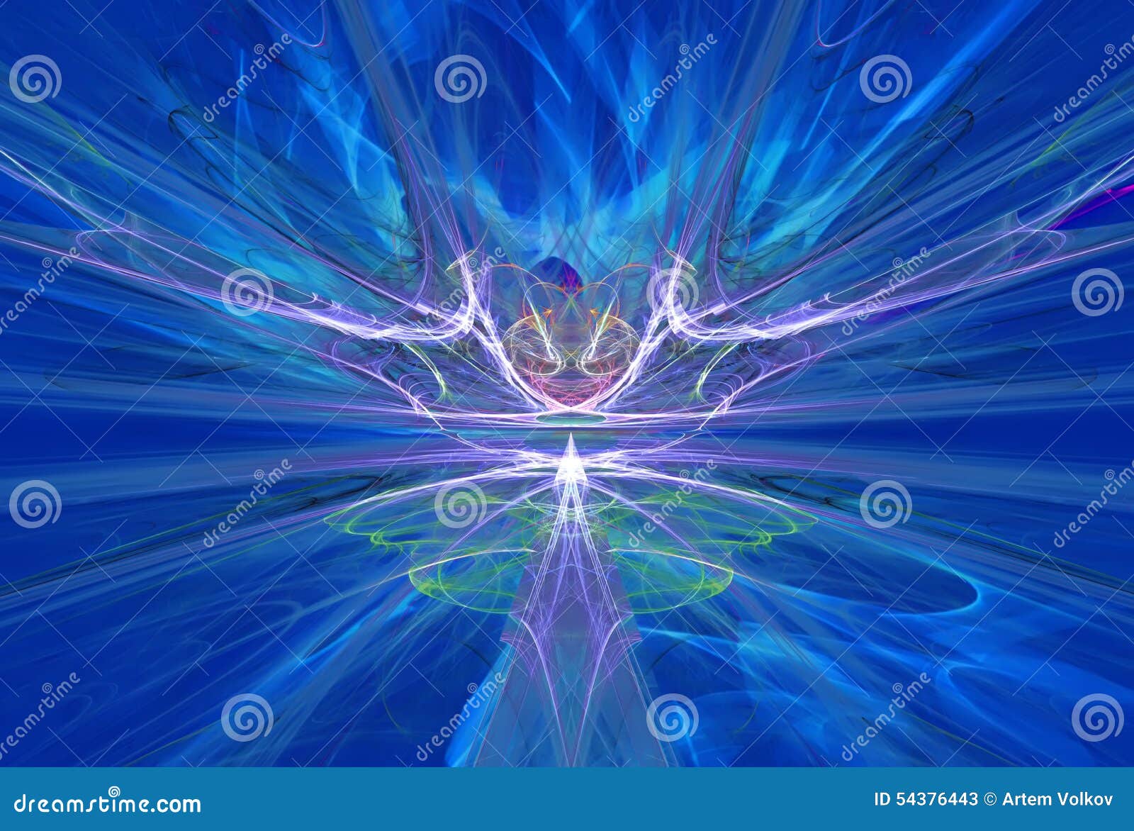 Mysterious Alien Form Magnetic Fields in the Blue Stock Illustration ...
