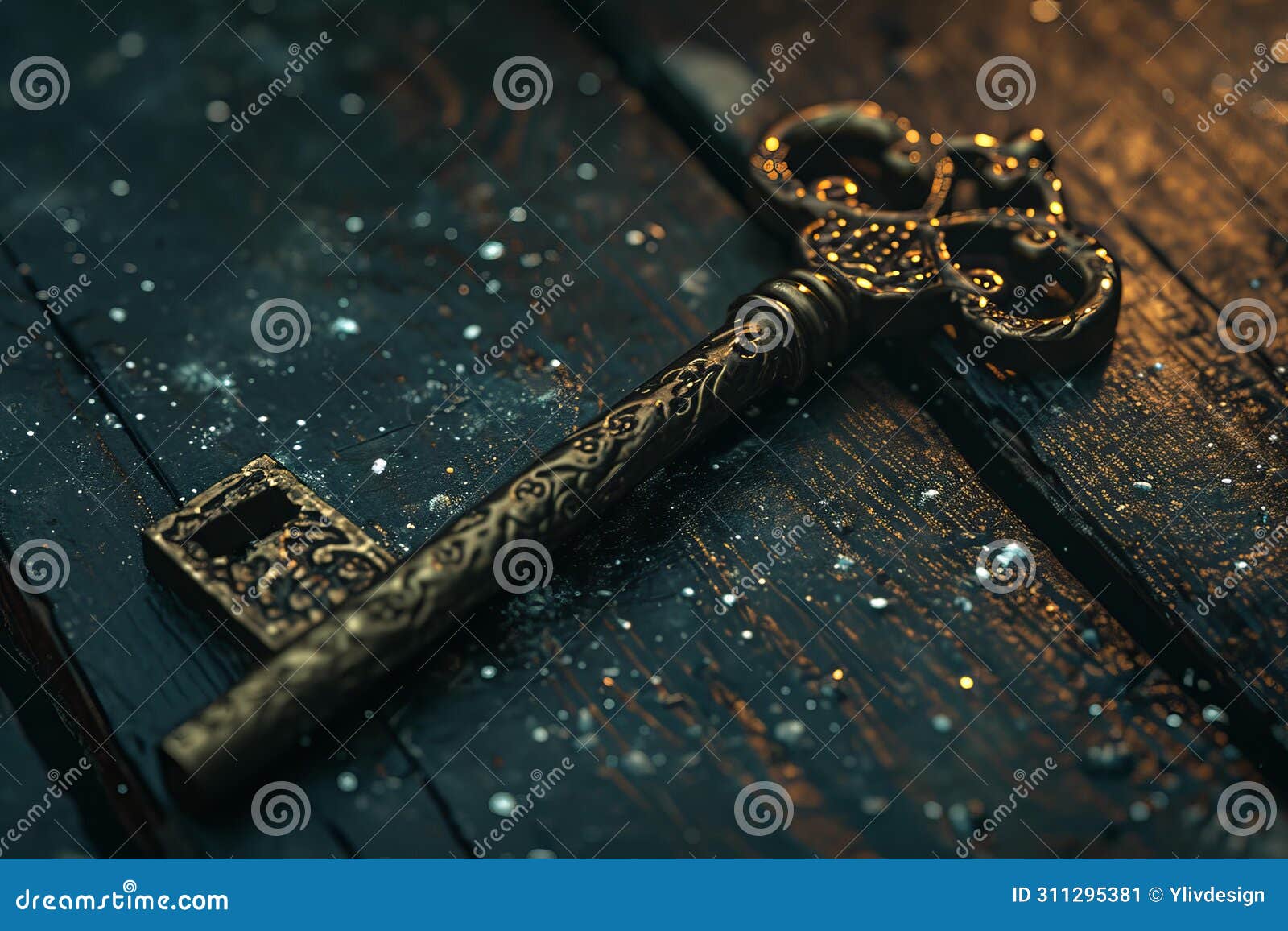 Mysterious Ancient Magic Key. Generate Ai Stock Illustration ...