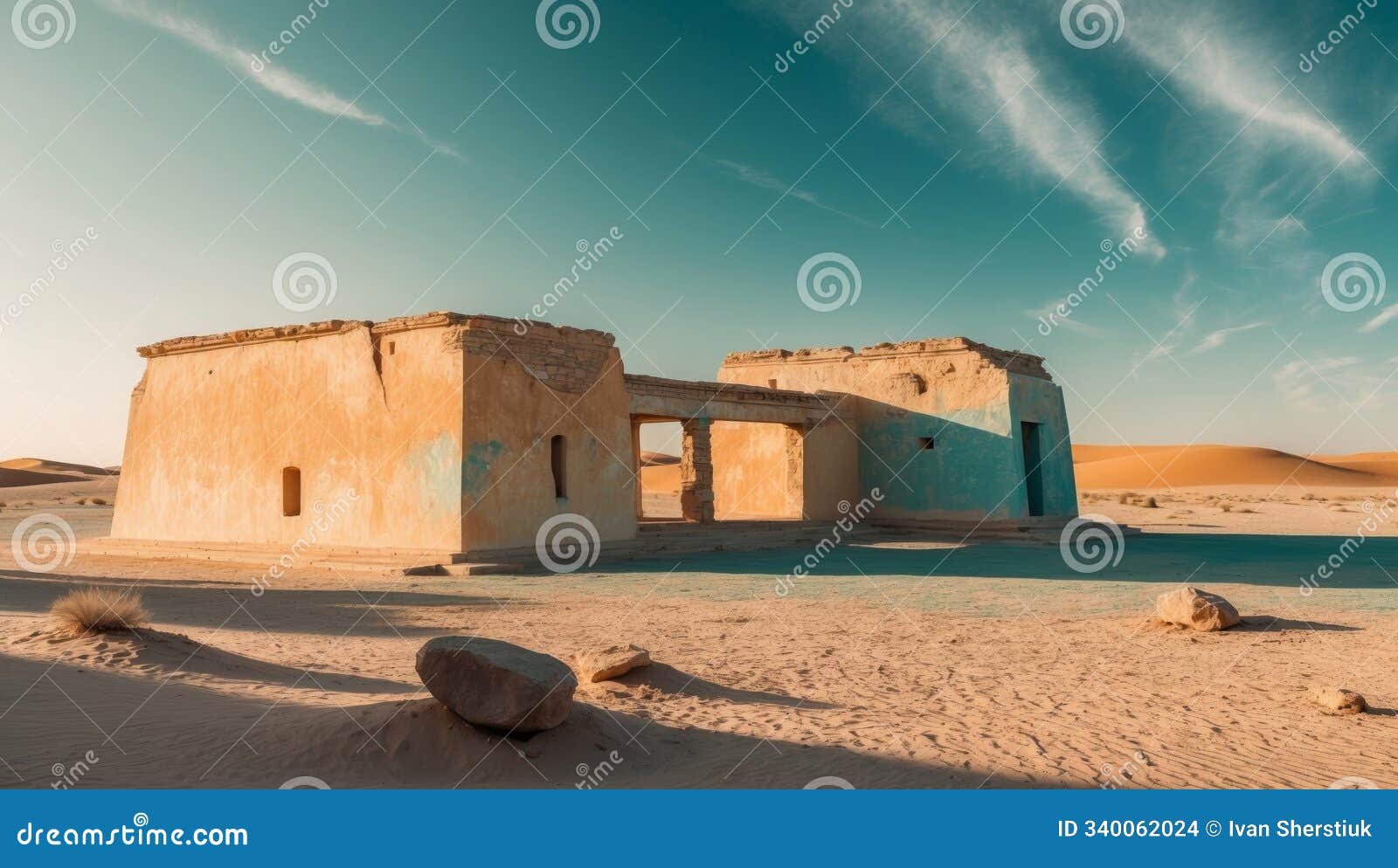 Mysterious Ancient Structure in the Desert. Stock Photo - Image of ...